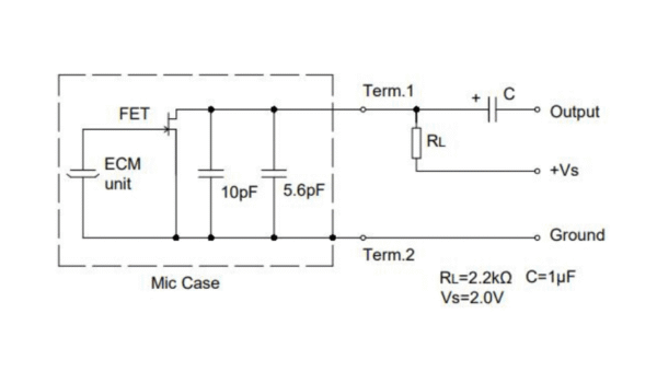 Micrófono Electret: Funcionamiento, polaridad y alimentación - ECMIC